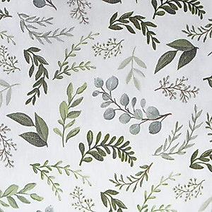 Village Baby - Graceful Greenery Swaddle Blanket - Baby Boy/Girl - Soft Newborn Receiving Blanket - Green Stretchy Wrap for Swaddling Infants Leaf Nursery Blanket - 46” x 46”