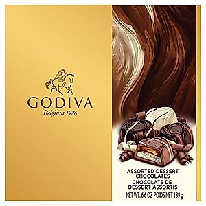 Godiva Chocolatier Assorted Dessert Holiday Bliss 15 Chocolate Piece Gift Box, 6.6 Ounce