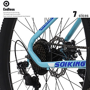 26'' Mountain Bike, 21 Speed Outdoor Snow Beach Bike, Full Suspension Adult Hybrid MTB Racing Bikes for Women Men, Comfort Complete Cruiser Bicycle, Lightweight City Commuter Road Cycling (L)