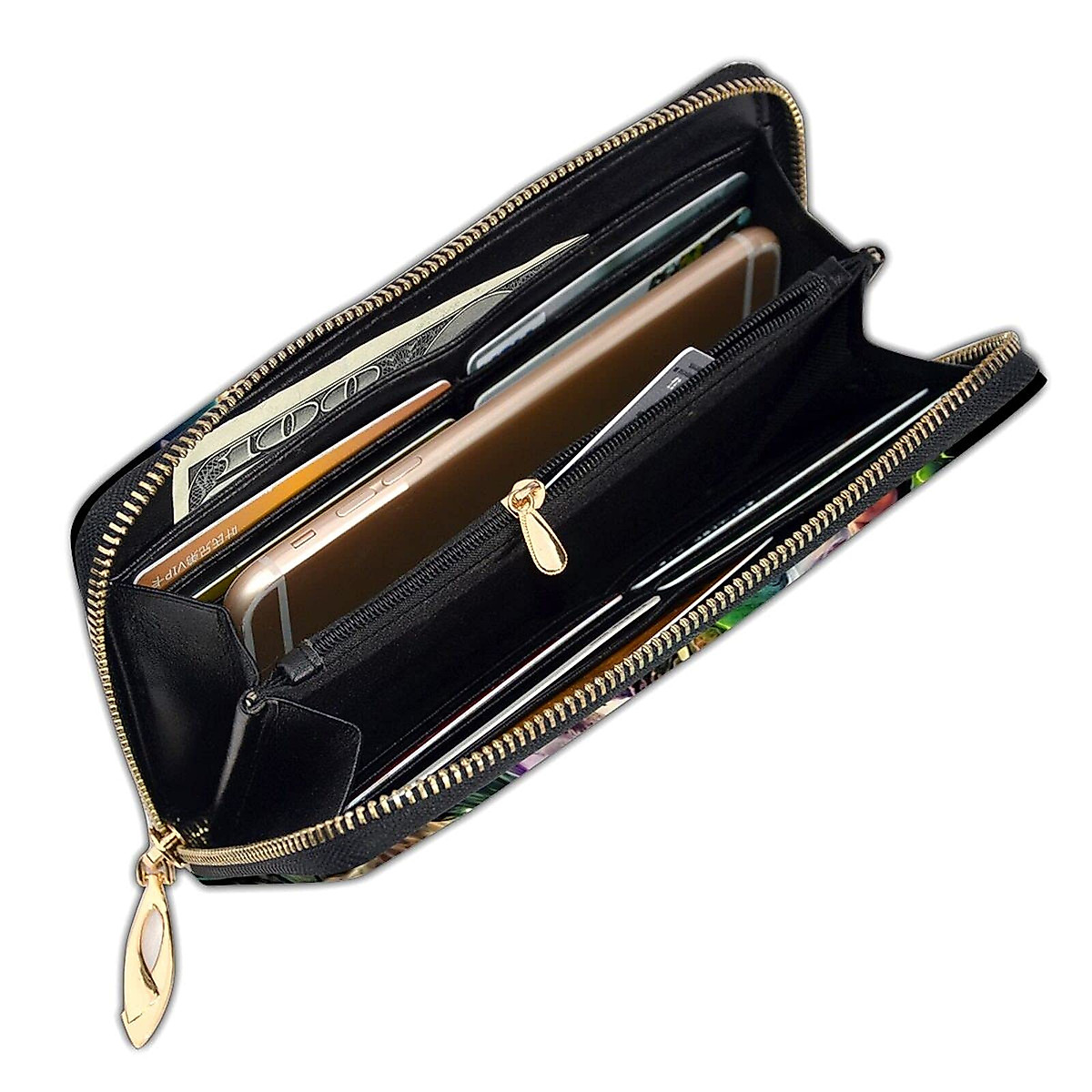 CYOIDAI IFJIGLAKW Classic Leather Moneybag Personalized Zip Leather Wallet Long Clutch Purse Coin Pocket