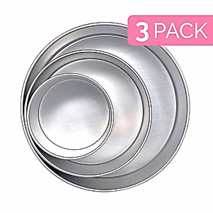 Aunt Shannon's Kitchen Tall Round Cake Pans - 4-inch, 6-inch, 8-inch Cake Pan Set for 3-Tiered Cake - Aluminum Cake Pans Sets for Baking Wedding or Birthday Cakes and More