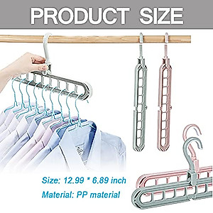 Magic Space Saving Clothes Hangers with Pack of 8 Standard Hangers with 9 Holes Space Saving Hangers, Multifunctional Closet Organizers and Storage, Foldable Closet Storage Coat Hangers for Clothes