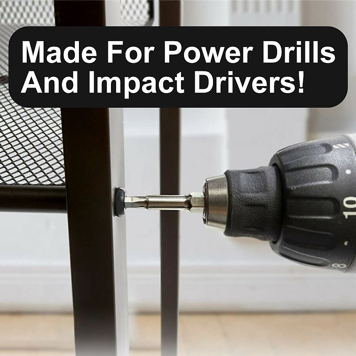 Impact Driver Allen Bits Set Hex Head Bit Long Alan Wrench Key Power Drill 1/4” Quick Change Release Connect Metric t Handle Hecs Drive For Furniture Assembly Tool Kit Screw Driving Bits + Hex Ratchet