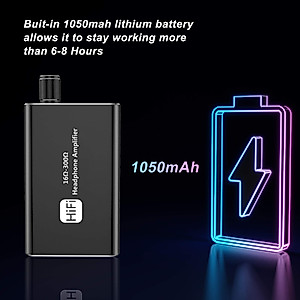 Sheiaier Headphone Amplifier Two-Stage Gain Switch, 3.5mm Portable Headphone Amp for MobilePhone & PC 3.5mm Stereo Audio Input Out