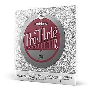 D'Addario J56 4/4M Pro-Arte Nylon violin Strings, Medium