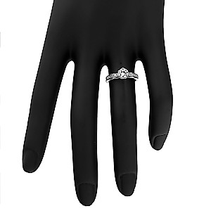 Lilly: 0.96ct Brilliant-cut Russian Ice on Fire CZ Promise Engagement Ring 925 Silver, 3193 sz 6.0