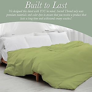 Sacred Thread Polyester and Rayon Duvet Cover - 1 Piece Set - Luxuriously Soft and Elegant - Zipper Closure - Vibrant, Fade Resistant Colors