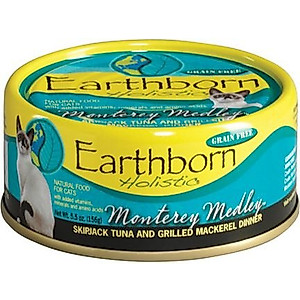 Earthborn Holistic Wet Cat Food Variety Pack - 3 Flavors (Catalina Catch, Harbor Harvest, and Monterey Medley) - 3 Ounces Each (12 Total Cans)
