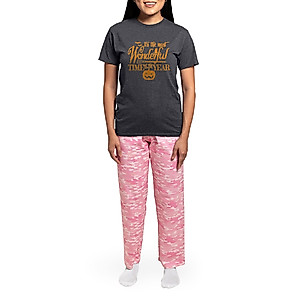 CafePress Most Wonderful (Orange) Pajamas Women's Charcoal PJ Set