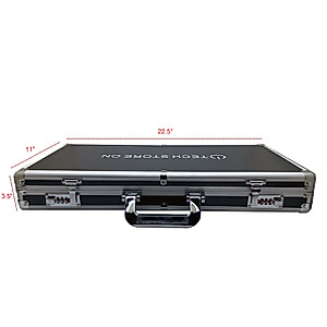 TECH STORE ON Flash USB Thumb Drive Holder Storage Organizer Case with Swivel Handle | Antistatic and Shockproof (aluminum, huge, holds 130 USB slots)