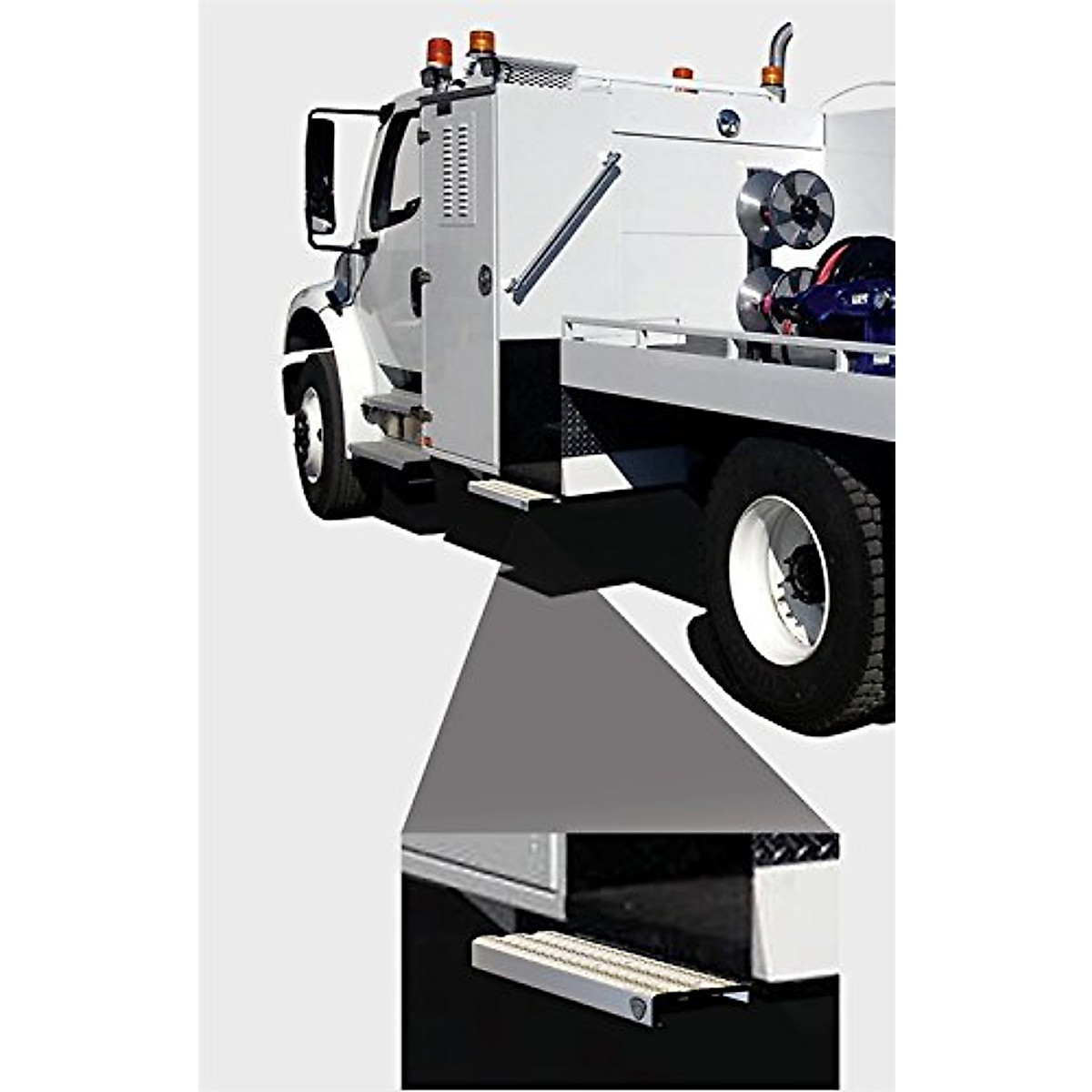 CARR With Grip Strut 24" step hands free - Blk Pwdr Coat/Galvanized - Single 501020