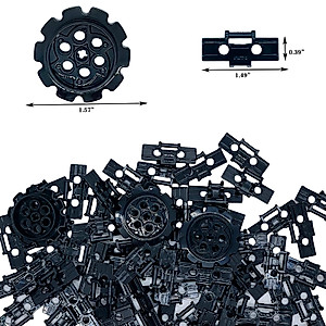 108Pcs Technical Parts Tank Track Wheels Treads Chain Links Motorcycle Car Accessories Building Blocks Toys for 6-12 Years Old Boys Kids Gift Tight fit Major Brands