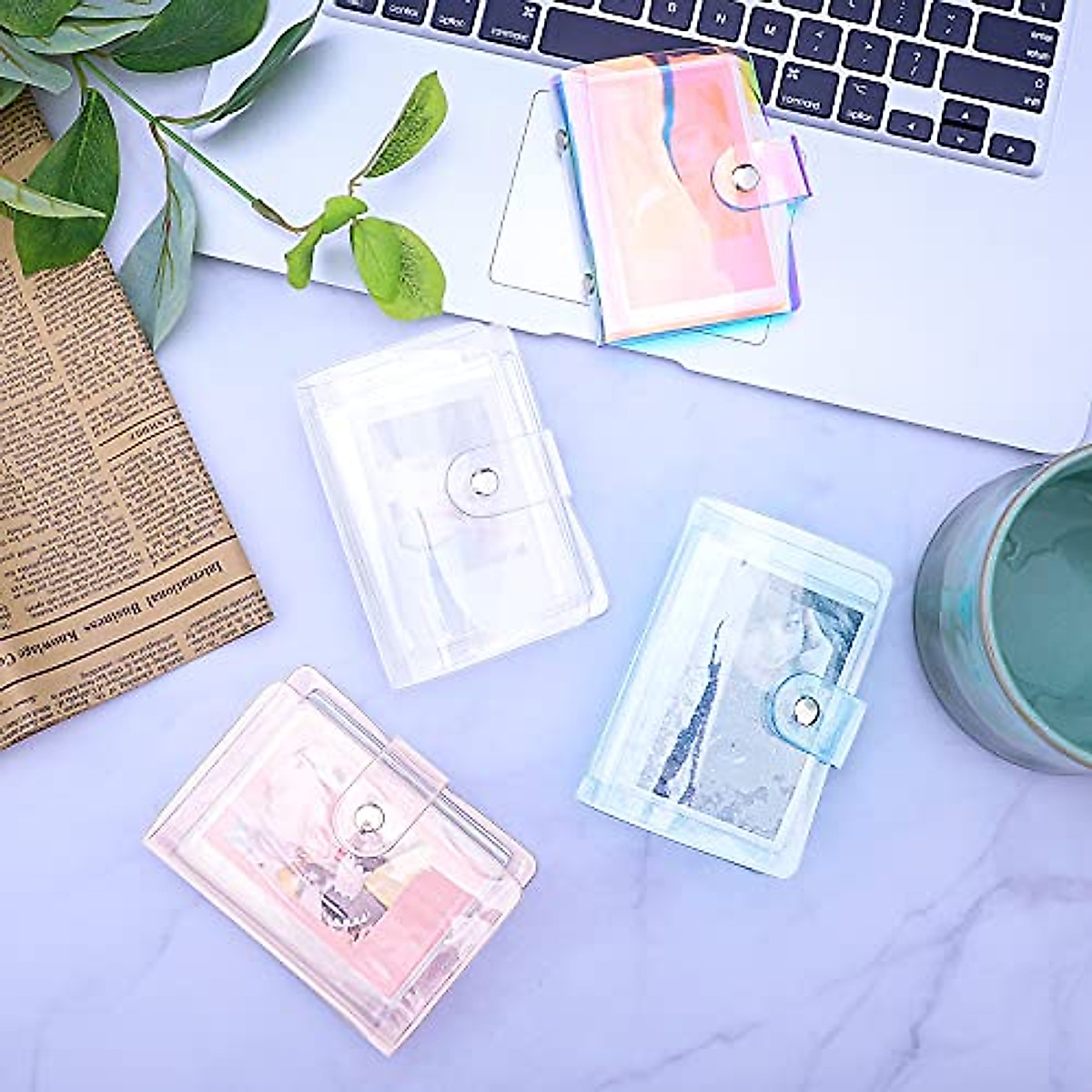 Ndsox 2 Pack 2 x 3 Mini Photo Album 36 Pockets One-Handed Portable Kpop Photo Card Holder Compatible with Fujifilm Instax Mini Cameras/Polaroid Snap Touch/SocialMatic Instant Cameras, Rainbow