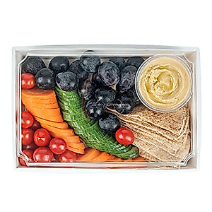 Restaurantware Matsuri Vision 9 x 6 x 1.5 Inch Large Sushi Trays 100 Greaseproof Sushi Packaging Boxes - Lids Sold Separately Disposable White Paper Sushi Containers For Entrees Or Desserts