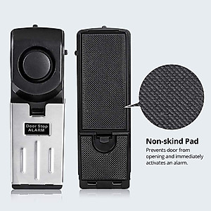 TOWODE Upgraded Door Stop Alarm 3-Pack, Door Stoppers Security Alarm with 120 dB - Great Gift for Traveling Hotel Home Apartment Door Stopper Security Tools