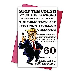 Funny 60th Birthday Card, Hilarious 60 Years Old Birthday Card for Friends, Dad, Mom, Brother, Sister