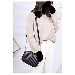 H HANBELLA - A FASHION TRENDY COLLECTION. FOREVER. - Girls Small Crossbody Camera Bag with Chain Strap and Tassel Light Blue