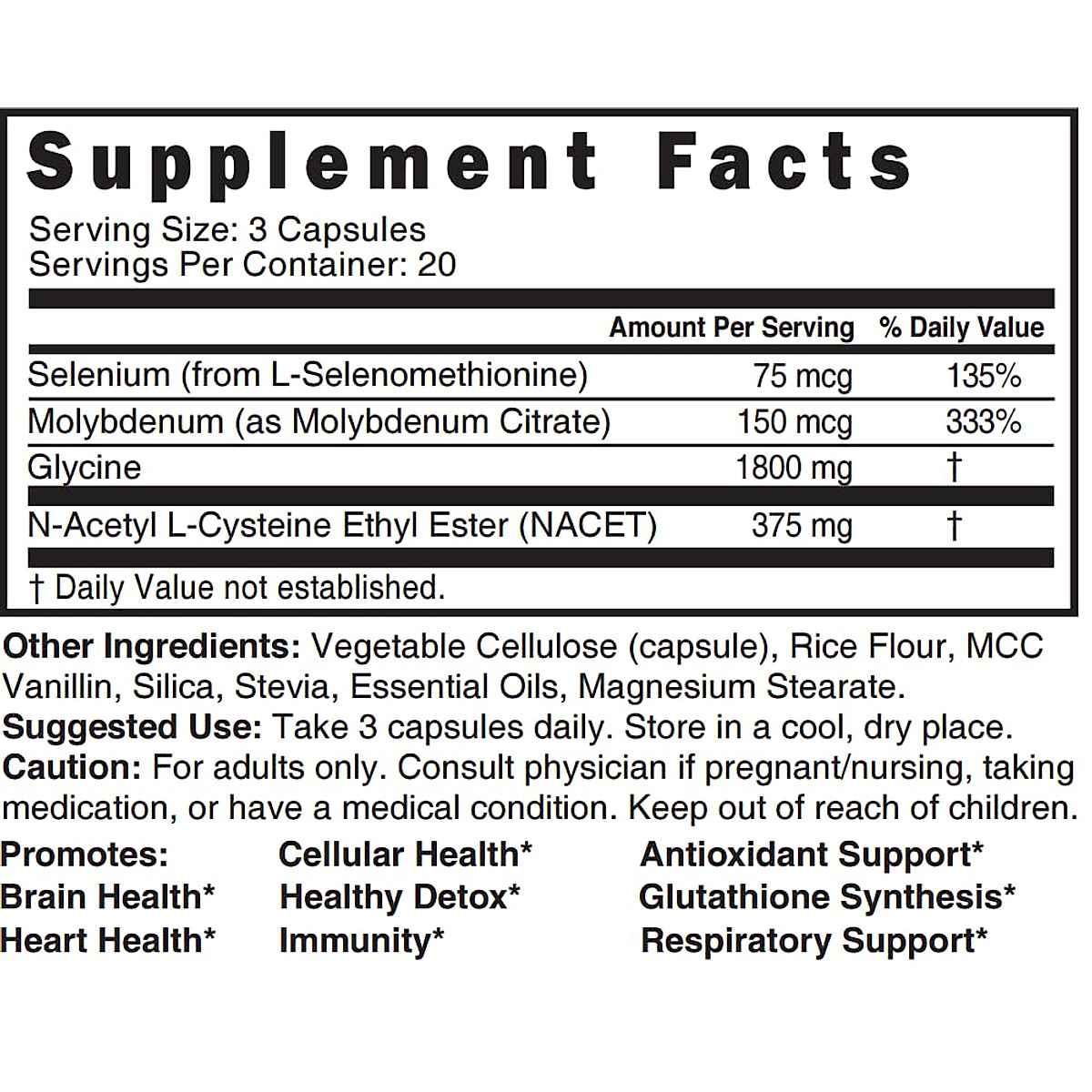 Nature's Fusions Neuro NAC Supplement 375mg Extra Strength with 1800mg Glycine - N-Acetyl Cysteine Ethyl Ester - 20x More Bioavailable Than NAC 600 mg - Boost Glutathione 10x More Than Liposomal