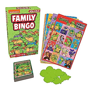 AQUARIUS Teenage Mutant Ninja Turtles Bingo Game - Fun Family Party Game for Kids, Teens and Adults - Entertaining Family Game Night Gift - Officially Licensed TMNT Merchandise - Ages 6 and Up