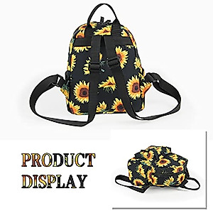 Oweisong Womens Mini Backpack Purse School Backpack for Girls Small Travel Black Backpack Casual Waterproof Shoulder Bag
