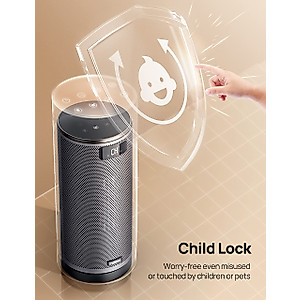 Rellorus Space Heaters for Indoor Use, 1500W Fast Heating Portable Electric PTC Ceramic Heaters, with ETL Certified, Remote, Thermostat, 80° Oscillating, Night Light, for Bedroom Large Room Office