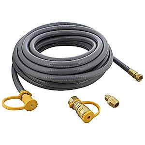 BISupply Natural Gas Grill Hose, 36ft - Flexible Gas Line Quick Connect Gas Hose 3/8in Female Flare to 3/8in Male Flare