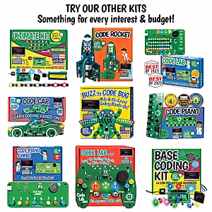 Code Rocket Coding Toy for Kids 8+. Girls & Boys Learn Block & Typed C++ Programming with Circuits. 20+ Space-Themed Projects Teach Code Hands-On. All-Inclusive Coding Game for Kids Ages 8-12+ & Teens