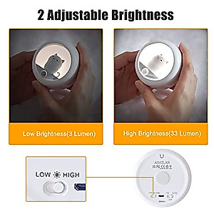 AIMILAR Cat Night Light - Motion Sensor, Rechargeable & Magnetic | Perfect Cat Gifts for Cat Lovers | Adjustable Brightness & 3 Mounting Options | Ideal Kids Night Lights for Bedroom or Bathroom