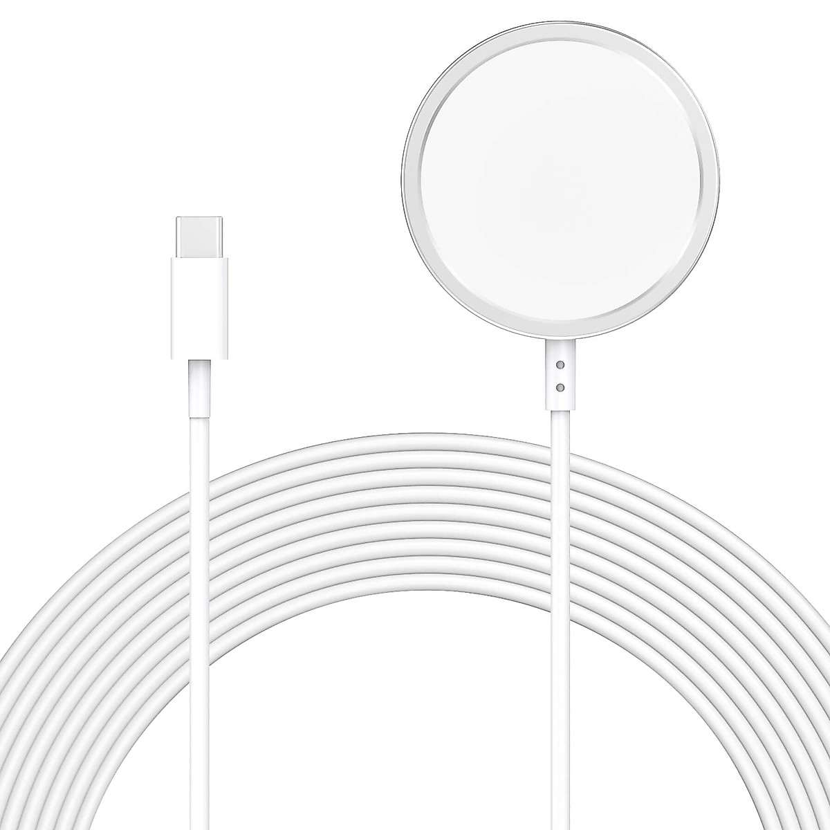 ZEROLEMON Magnetic Wireless Charger [10ft], Compatible with Mag-Safe Charger, Fast Wireless Charging Pad for iPhone 12/13/14/15 Pro Max, iPhone 14/15 Plus, iPhone 13/12 Mini, AirPods - White