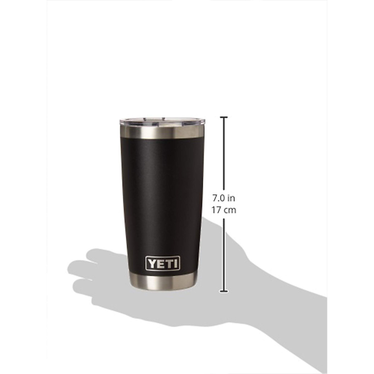 YETI Rambler 20 oz Stainless Steel Vacuum Insulated Tumbler with Lid, Black