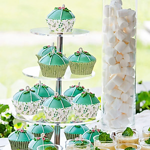 Whaline 600Pcs Greenery Cupcake Liners Eucalyptus Olive Leaf Baking Cups Sage Green Wedding Cupcake Wrappers for Baby Shower Wedding Bridal Showers Birthday Party Decorations