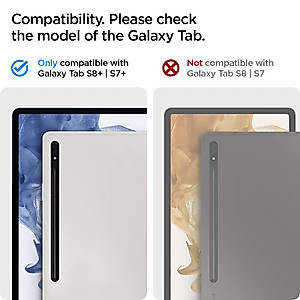 Spigen Tough Armor Pro Designed for Galaxy Tab S8 Plus Case (2022) / Galaxy Tab S7 Plus Case (2020) with S Pen Holder - Gunmetal