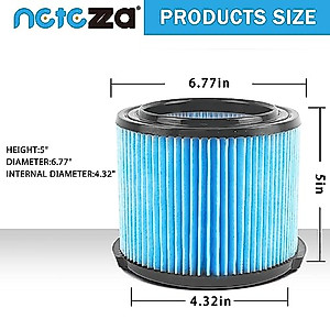 VF3500 Replacement 3-Layer Filter Compatible with riged VF3500 3-4.5 Gallon Vacuum Cleaner WD4050 WD4070 WD4522, 2 PACK