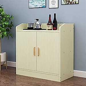 FKSDHDG Round Corner Pantry Cabinet Living Room Multifunctional Storage Cabinet with Door Dining Room Side Table Sideboard (Color : Beige, Size : 30 * 80 * 80CM)