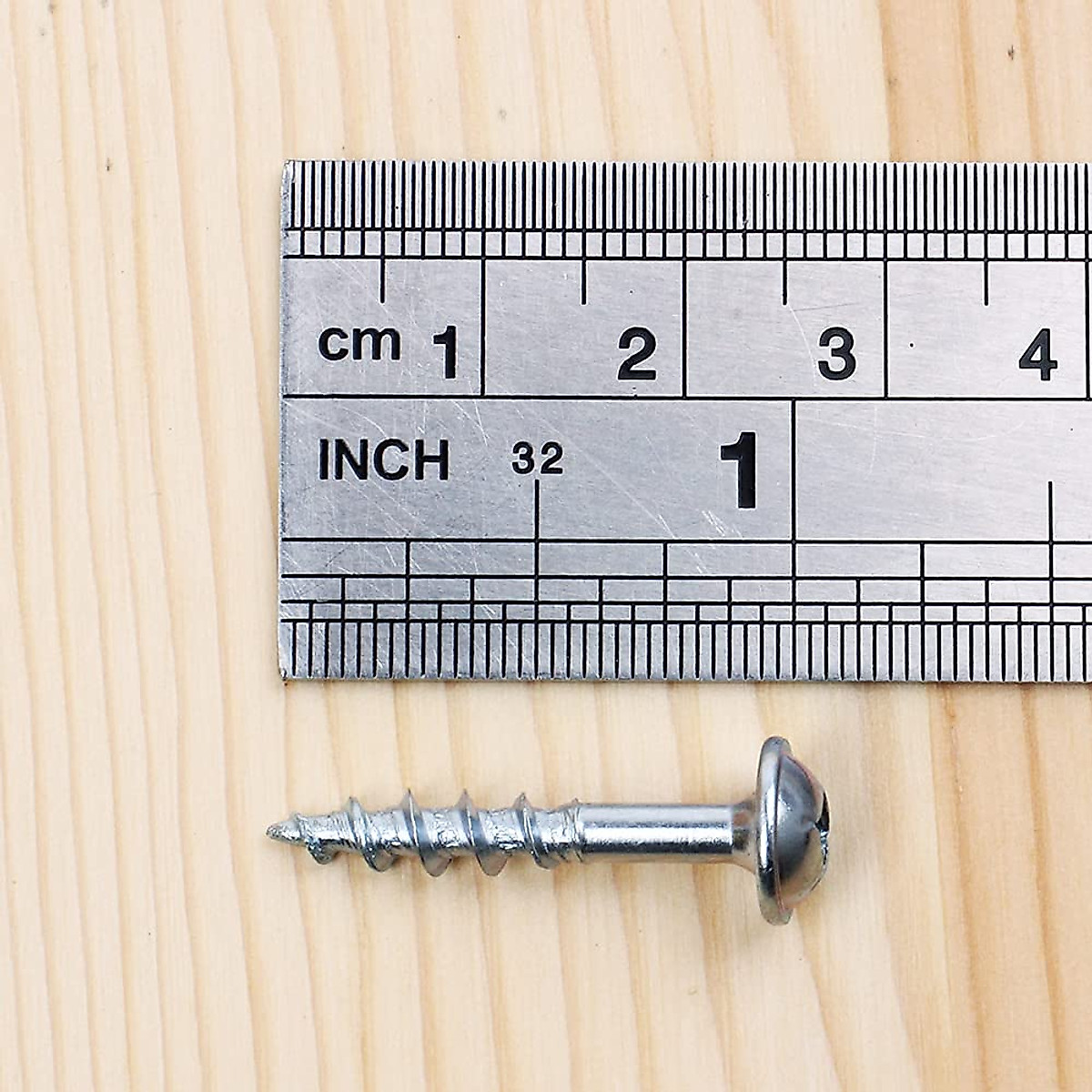 100 Pack Pocket Hole Screws 1 inch Coarse Thread Self Tapping Screw #2 Square Drive Screw for Pocket Hole Jig with Storage case