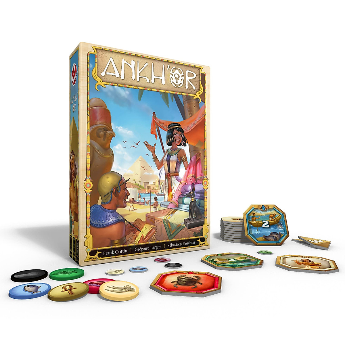 Ankh'or Board Game - Ancient Egyptian Marketplace and Building Strategy Game, Fun Family Game for Kids & Adults, Ages 8+, 2 Players, 30 Minute Playtime, Made by Space Cowboys