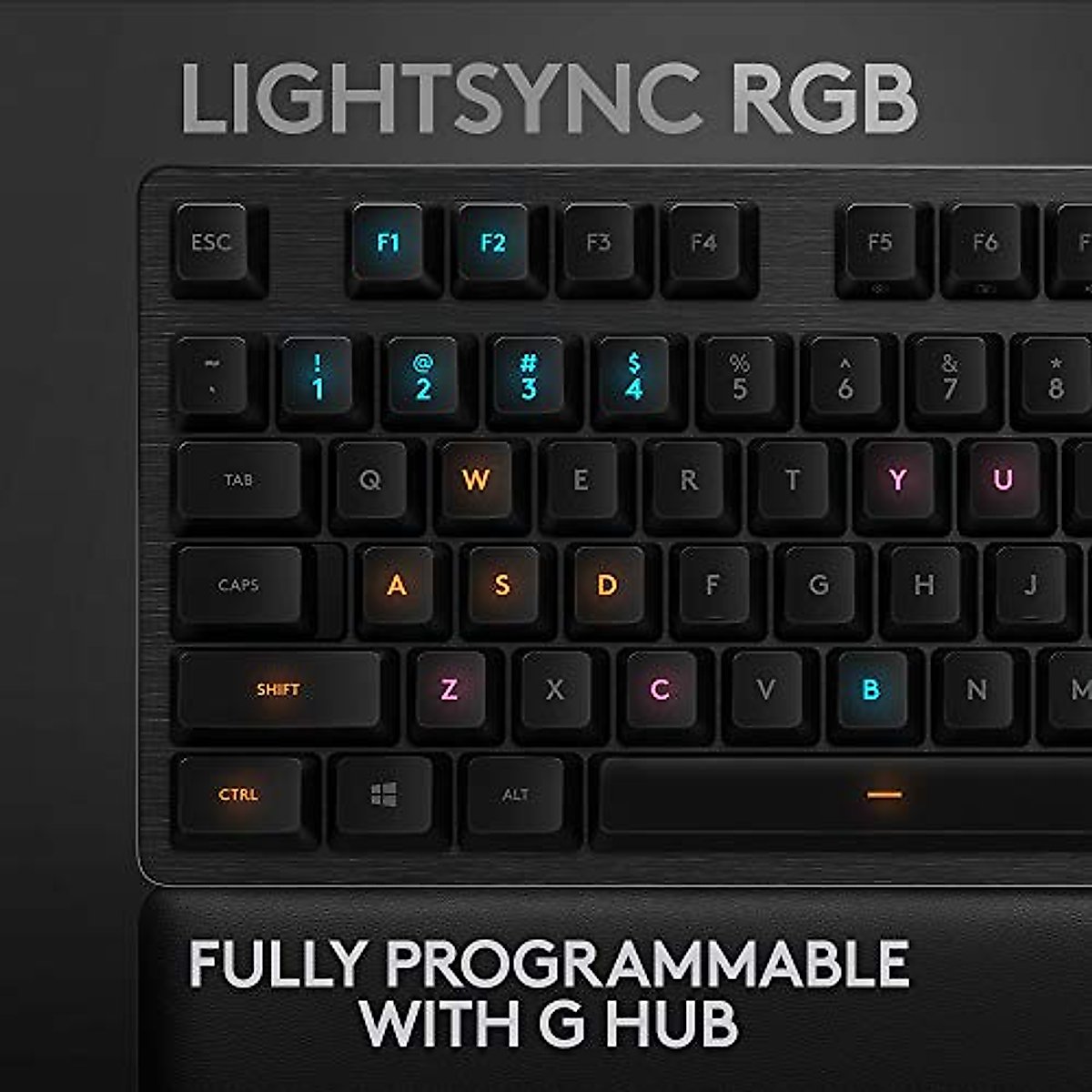 Logitech G513 RGB Backlit Mechanical Gaming Keyboard with GX Blue Clicky Key Switches (Carbon)
