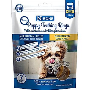 N-Bone Teeny Puppy Teething Rings Chicken Flavor 7 Count / 4.6oz