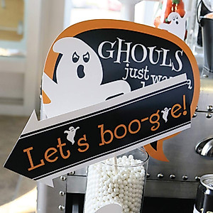 Big Dot of Happiness Spooky Ghost - Ghost Photo Props - Ghost Photo Booth Props - Halloween Party Photo Booth Props - Halloween Cutouts - Halloween Decorations- Fall Photo Booth Props - 10 Piece