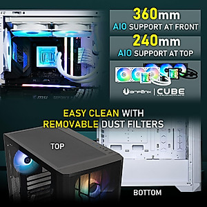 BitFenix Nova Mesh SE 4ARGB High Airflow PC Gaming Case Premium White-GPU Support 357mm- AIO Support 360mm-6+6 Controller (LED/PWM System) Aura SYNC/Mystic Light/RGB Fusion 2.0/Polychrome SYNC