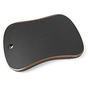 Seville Classics airLIFT Premium Anti Fatigue Wooden Balance Wobble Board Mat w/Massage Points, for Office Standing Desk, Home, Exercise, Therapy, Sports Training, Black, 20"W x 14"D