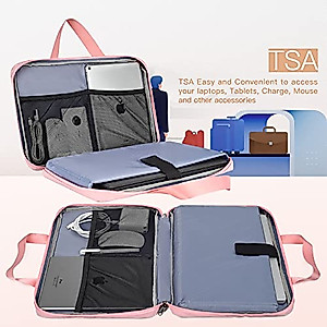 14 Inch Chromebook Case Sleeve for HP 14 Laptop/Pavilion 14/Stream 14/EliteBook, Acer Swift X, Dell XPS 15 / Inspiron 14, Lenovo IdeaPad 3 14, ASUS Chromebook Flip 14 Waterproof Computer Bag(Pink)