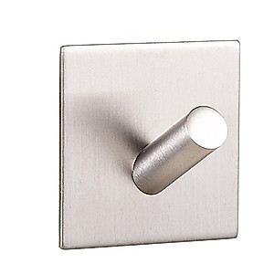 Kabter Towel Robe Hook 3M Self Adhesive Brushed Stainless Steel (Pack of 2)