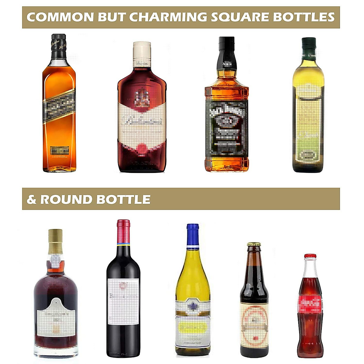 Glass Bottle Cutter, Fixm Square & Round Bottle Cutting Machine, Wine Bottles and Beer Bottles Cutter Tool with Accessories Tool Kit（Upgrade Version）