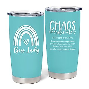 Pewuvos Boss Christmas Gifts for Women, Bosses Lady Gifts for Her, Best Lady Boss Ever Gifts, Female Boss Appreciation Gifts, Funny Boss Lady Gifts, Gift for Boss Lady 20 oz Tumbler