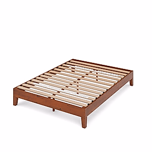 ZINUS Wen Deluxe Wood Platform Bed Frame / Solid Wood Foundation / Wood Slat Support / No Box Spring Needed / Easy Assembly, Full