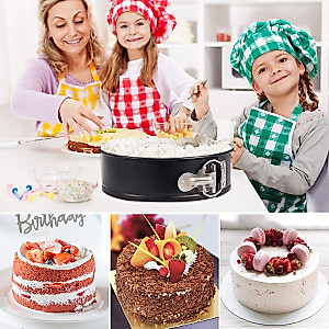 MeeQee Springform Pan Set of 3 Pieces 6.1/7.6/9.2 inches Nonstick Cake Pan Bakeware Set Cake Mold with Removable Bottom