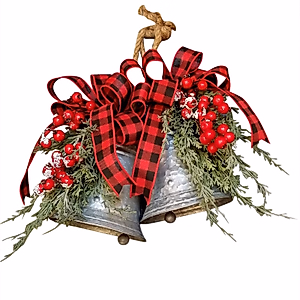 Christmas Bells, Large Galvanized Bells, Christmas Galvanized Decor, Rustic Christmas, Silver Bells Christmas Decorations Christmas Tree Ornaments Gifts Christmas Stuffer Stockings