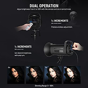 NEEWER 100W LED Video Light, 5600K Bowens Mount Continuous Lighting Kit with Stand, Softbox, CRI 97+,TLCI 97+ 11000Lux/m with 2.4G Remote for Video Recording,Wedding,Outdoor Shooting,YouTube (CB100)