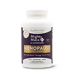 Mighty Maca Menopause Relief Capsules - by Physician Dr. Anna Cabeca, Plant-Based Superfood Nutrition Supplement for Women, Soothes Hot Flashes, Night Sweats, Hormone Balance, Aids Digestion